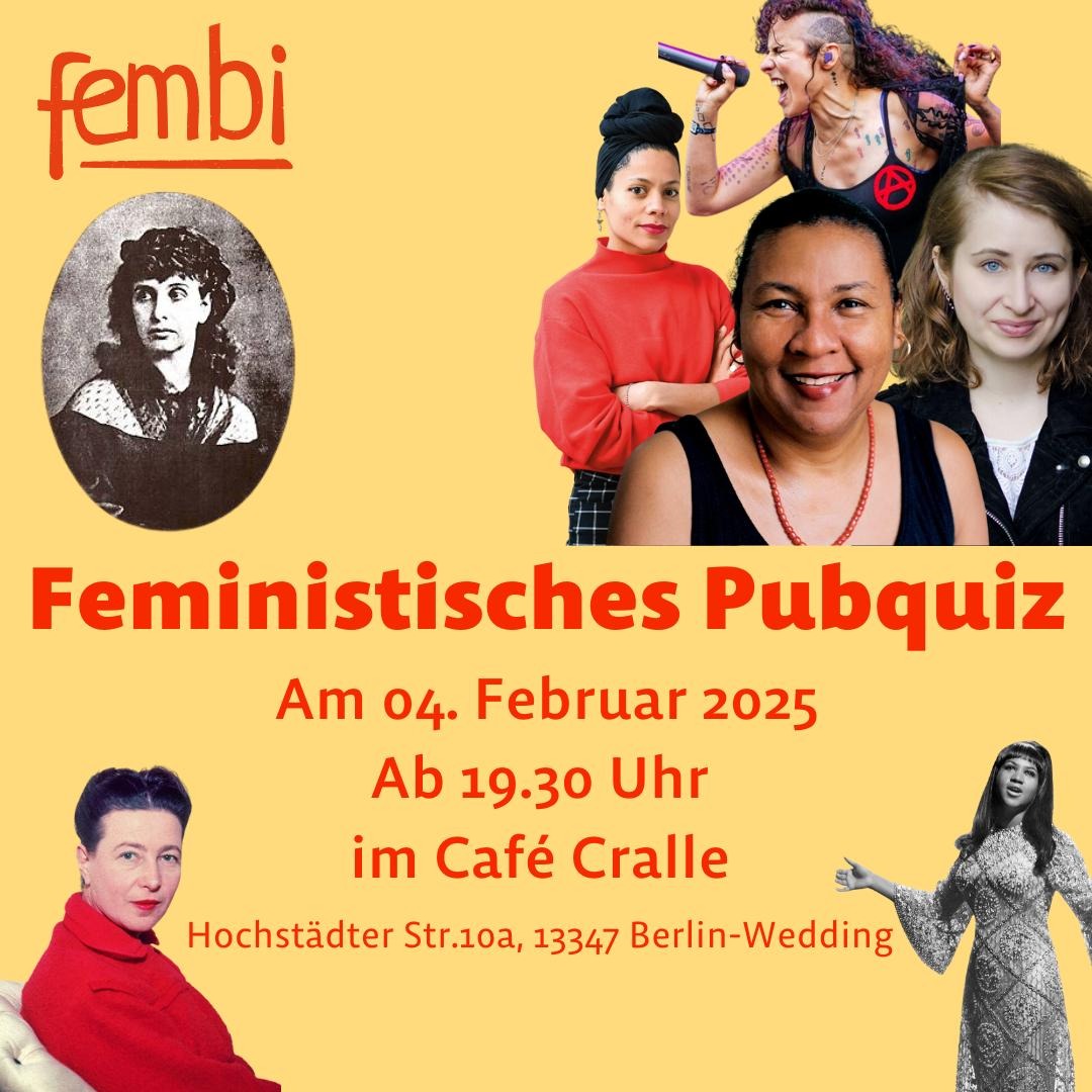 fembi im Café Cralle ~ Feministisches Pub Quiz | Stressfaktor
